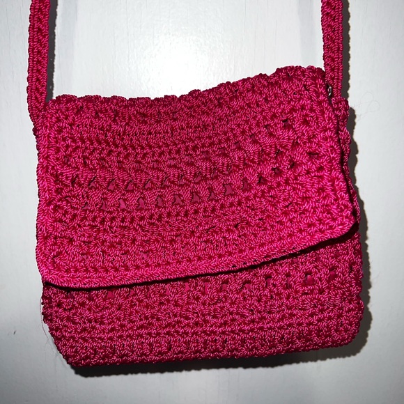 The Sak | Bags | The Sak Knitted Fuscia Pink Boho Crossbody Bag Magnet ...